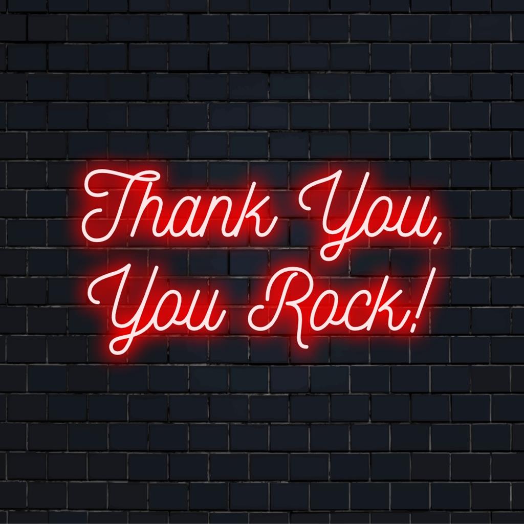 Thank You, You Rock! Custom LED Neon Signs for Home Decor – The Art Neon