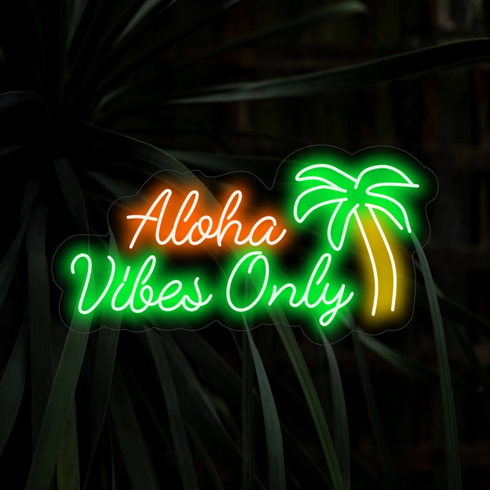 Radiate Aloha Vibes with The Art Neon's Aloha Vibes Only Neon Sign ...