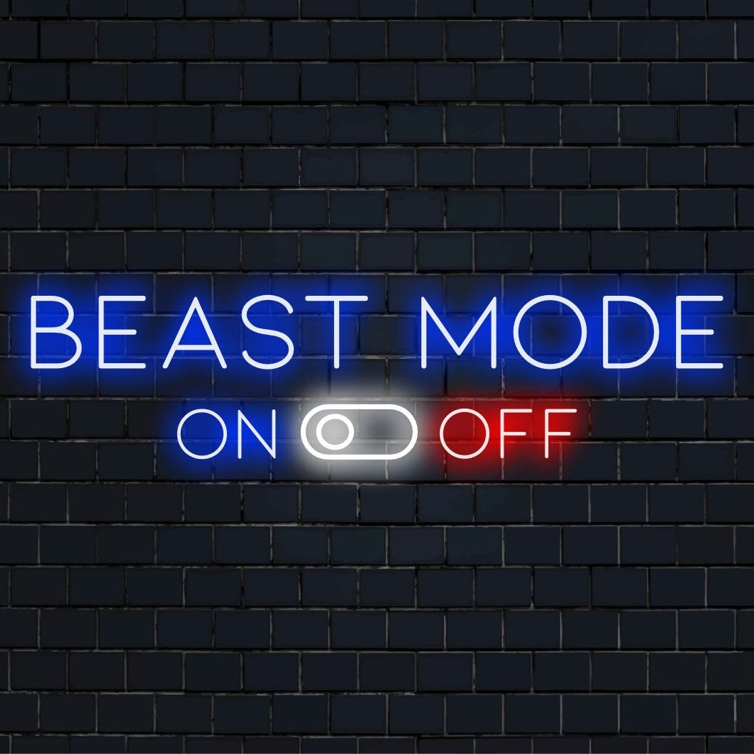 Beast Mode ON LED Neon Sign - Unique Custom Light Decor – The Art Neon
