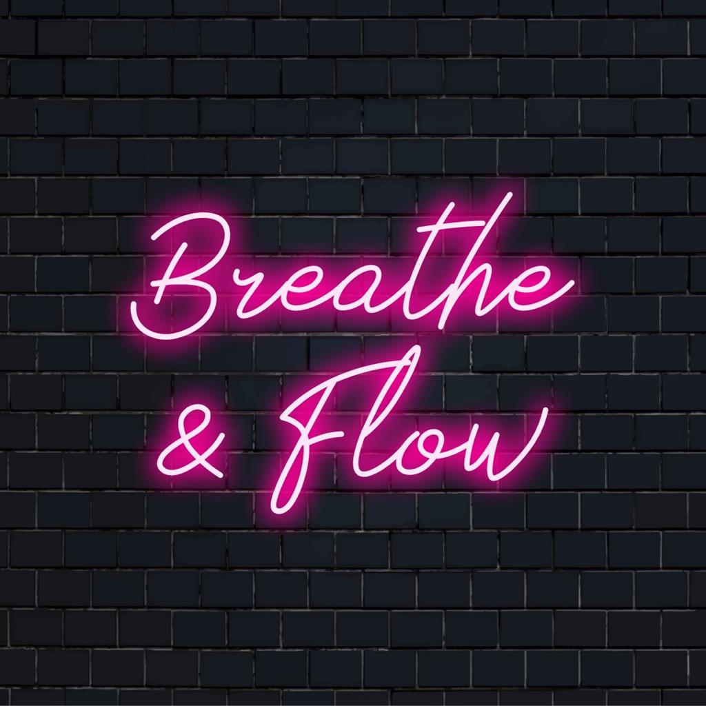 Breathe And Flow LED Neon Signs - Personalized Decor Delight – The Art Neon