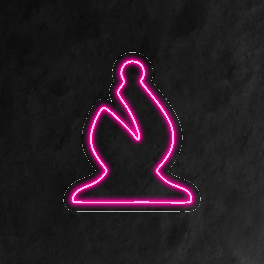 Chess Bishop Neon Sign | Strategic LED Wall Art | The Art Neon