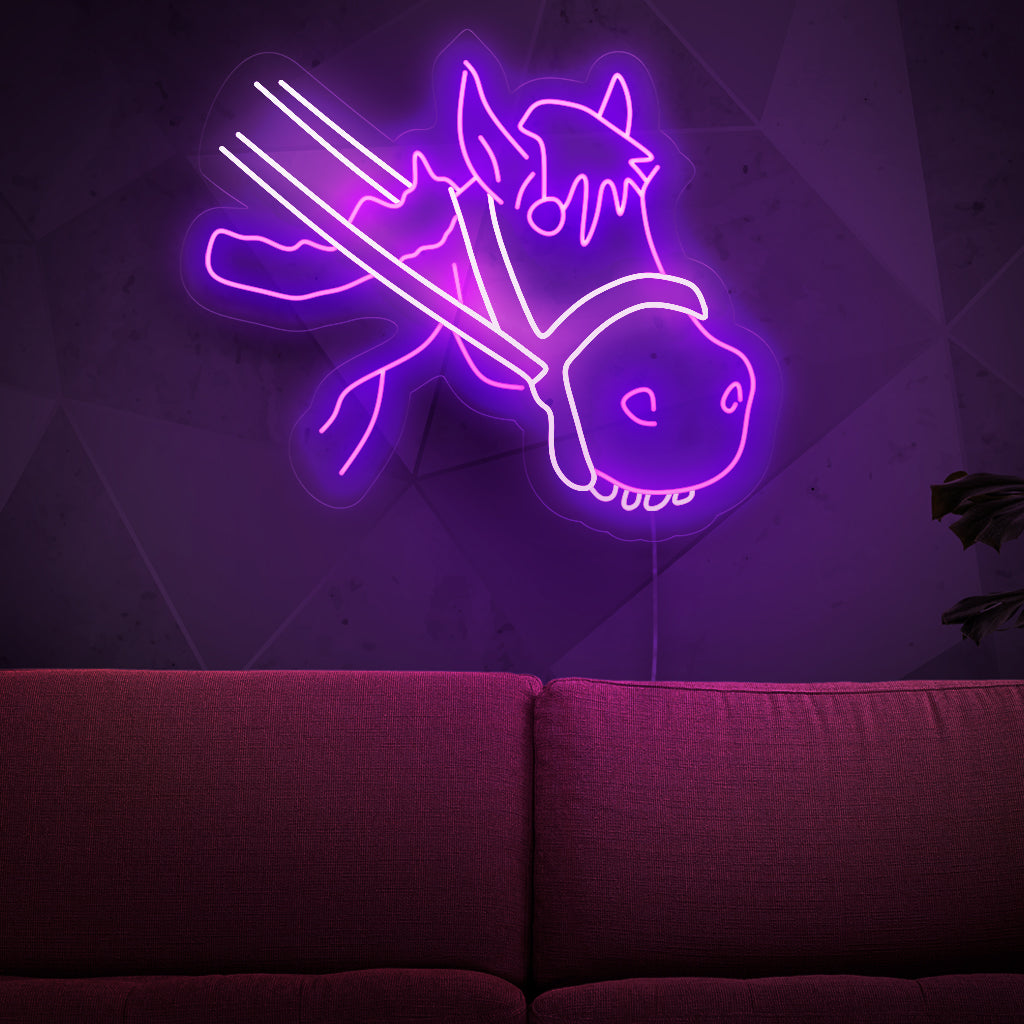 Cute Donkey Neon Sign | Playful and Charming LED Wall Art | The Art Neon
