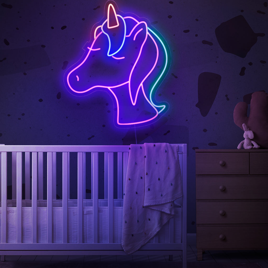 Cute Unicorn Neon Sign | Enchanting and Magical LED Wall Art | The Art Neon
