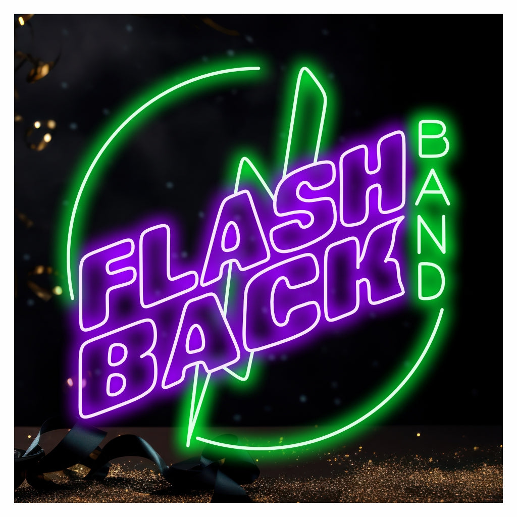 Flash Back Band Neon Sign With Special Padded Box – The Art Neon