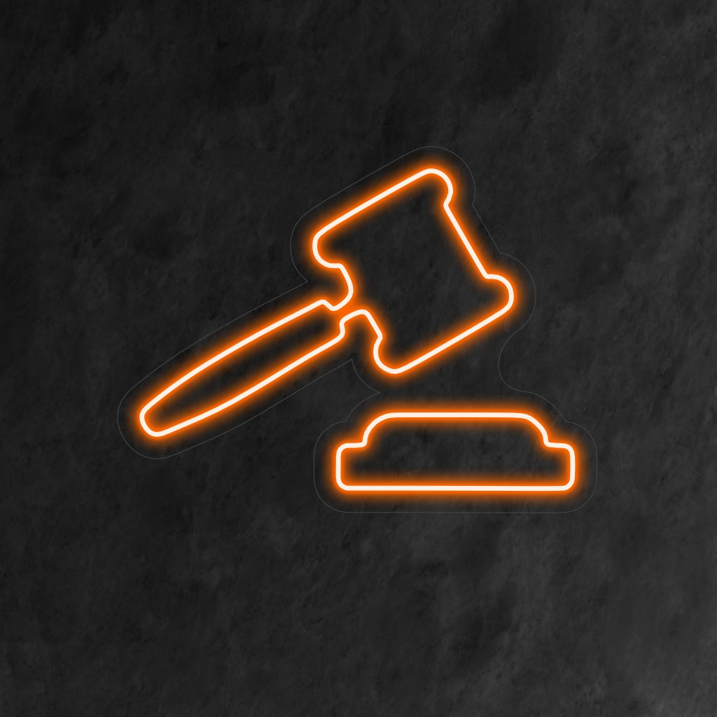 Legal Authority: Gavel of Justice Neon Sign | The Art Neon