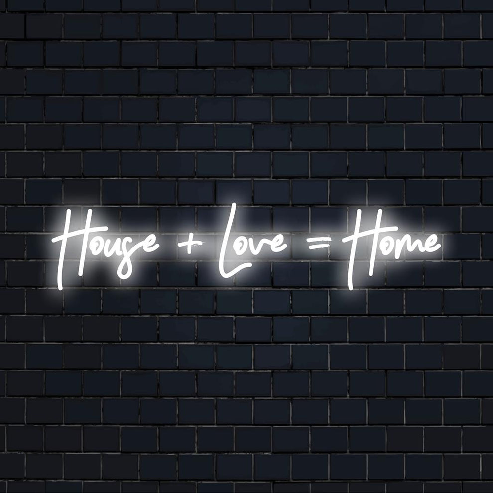House + Love = Home: LED Neon Signs, Custom Neon Decor – The Art Neon