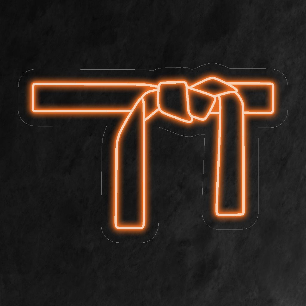 Karate Belt Neon Sign | Martial Arts LED Wall Art | The Art Neon