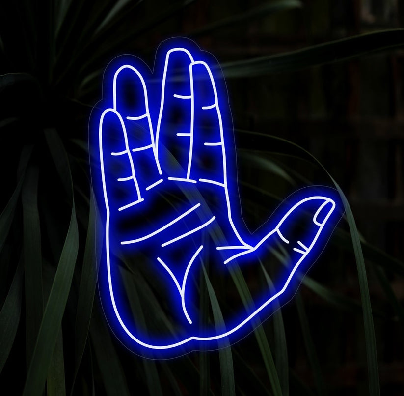 Prosper and Live Long: Vulcan Salute Neon Sign | The Art Neon