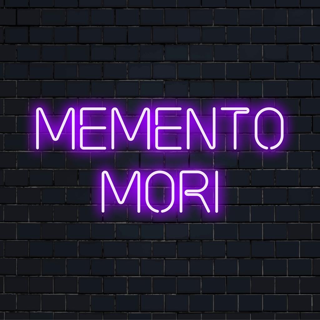 Memento Mori LED Neon Sign – Unique Custom Neon Decor – The Art Neon