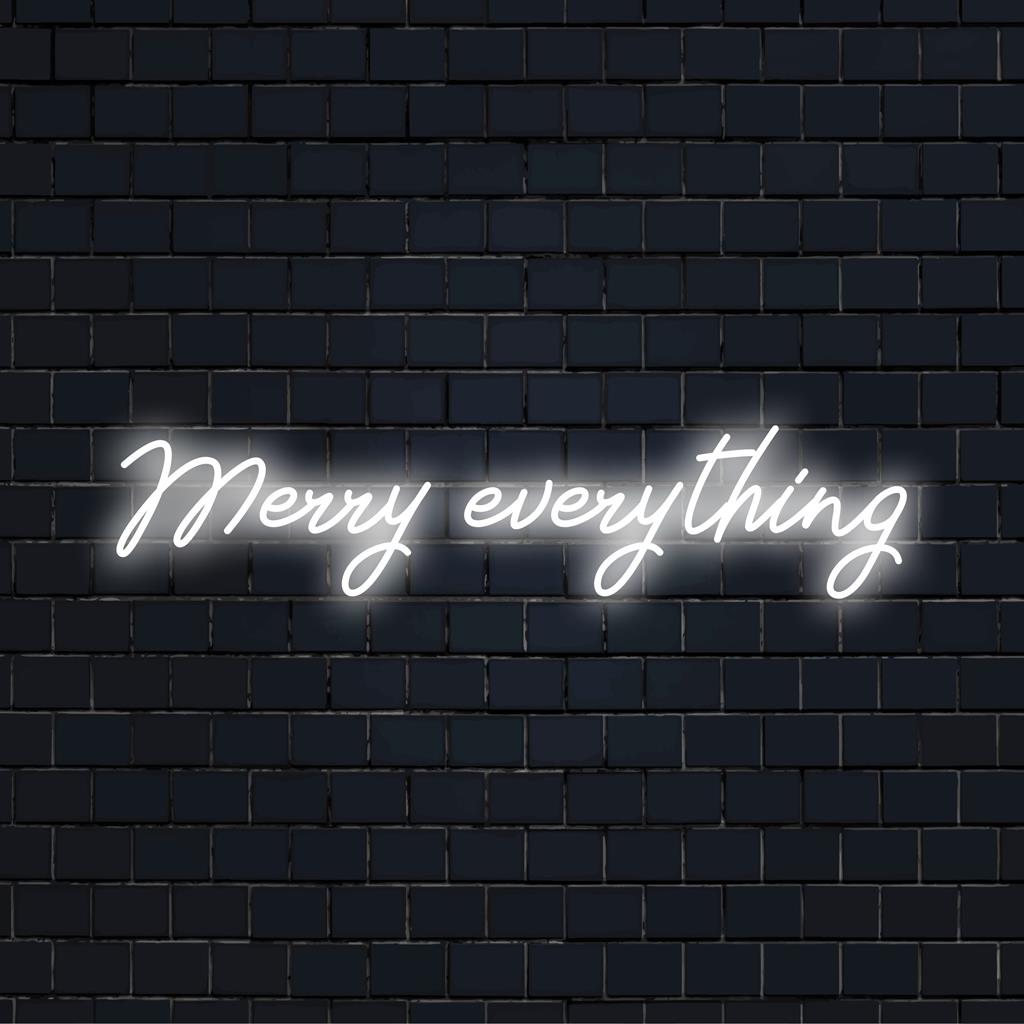 Enseignes LED Personnalisées "Merry Everything" : Décoration Intérieure ...
