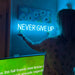 Persevere and Prevail: 'Never Give Up' Neon Sign by The Art Neon