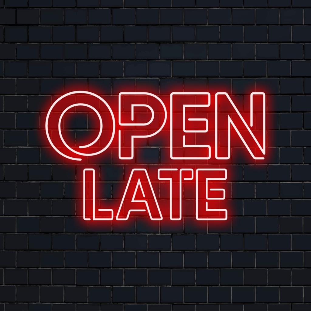 Open Late Custom Made LED Neon Sign - Unique Neon Light Decor – The Art ...