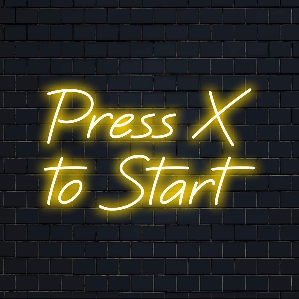 Press X To Start LED Neon Sign - Unique Custom Decor – The Art Neon