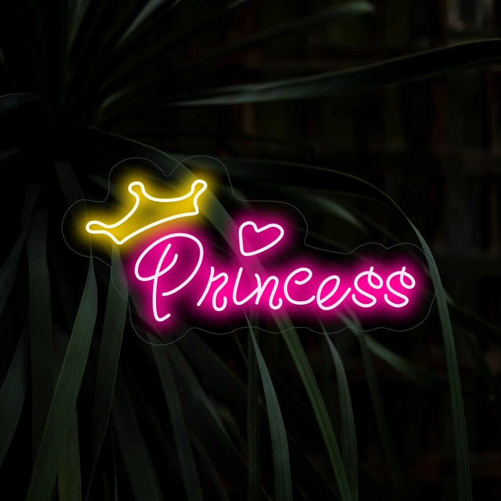Radiant Royalty: Princess Neon Sign by The Art Neon