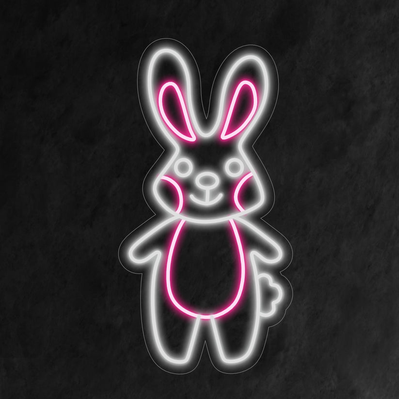 Rabbit Neon Sign | Whimsical LED Wall Art | The Art Neon