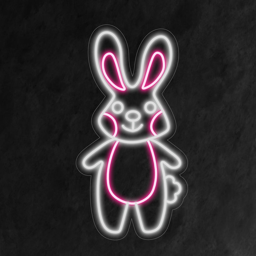 Rabbit Neon Sign | Whimsical LED Wall Art | The Art Neon