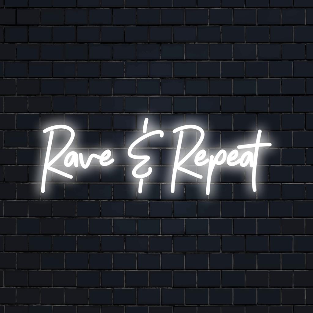 Rave Repeat LED Neon Sign - Custom & Unique Neon Decor – The Art Neon
