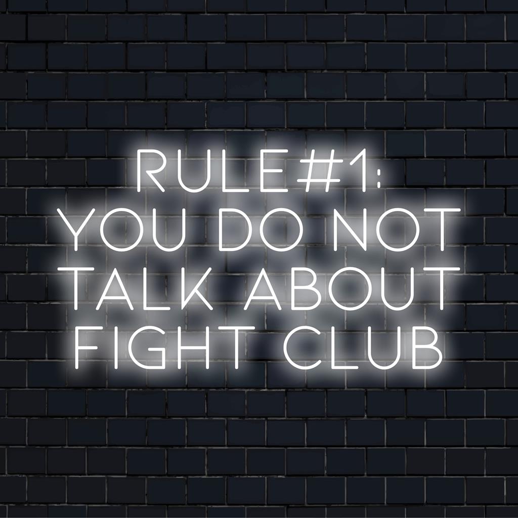 Rule #1 Fight Club Custom LED Neon Signs - Unique Decor – The Art Neon
