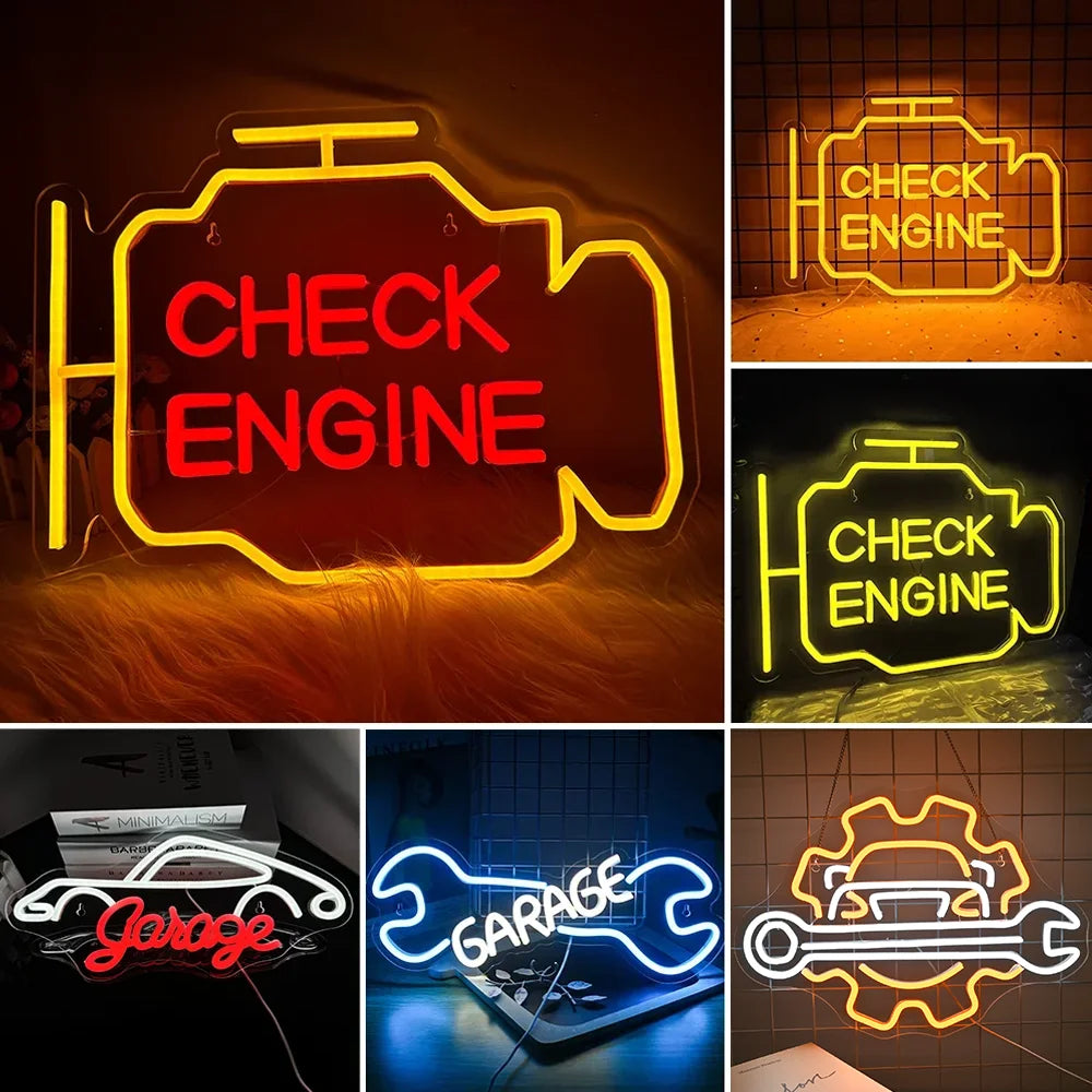 Check Engine: Customizable Affordable Neon Signs for Home – The Art Neon