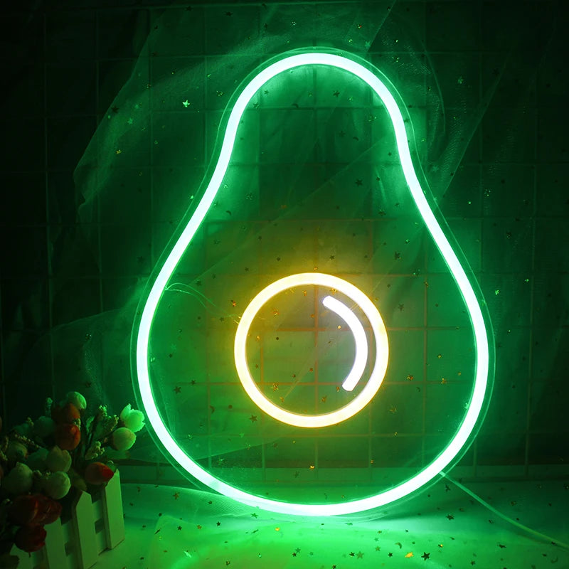 Avocado LED Neon Sign: Affordable Custom Home Designs – The Art Neon