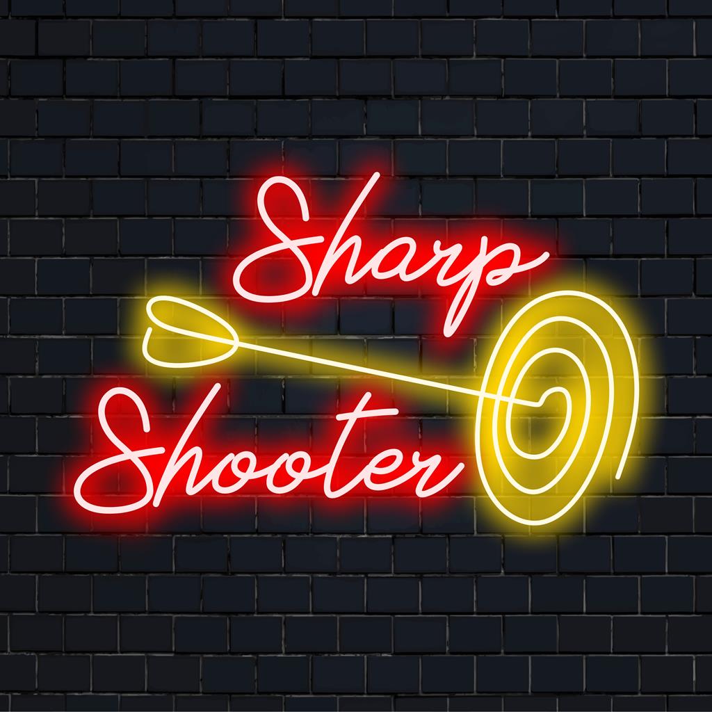 Sharp Shooter LED Neon Signs: Unique, Personalized Decor – The Art Neon