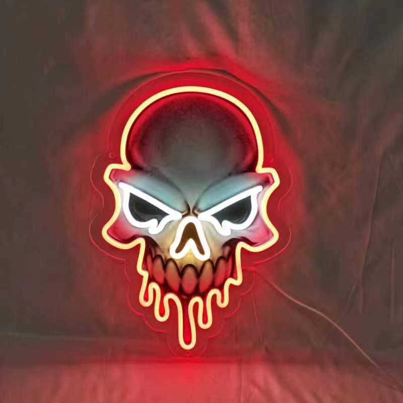 Skull UV Print LED Neon Sign | The Art Neon