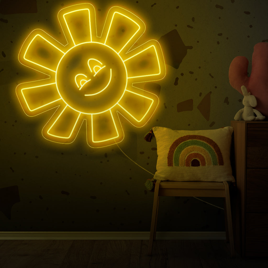 Smiling Sun Neon Sign | Brighten Your Day | The Art Neon