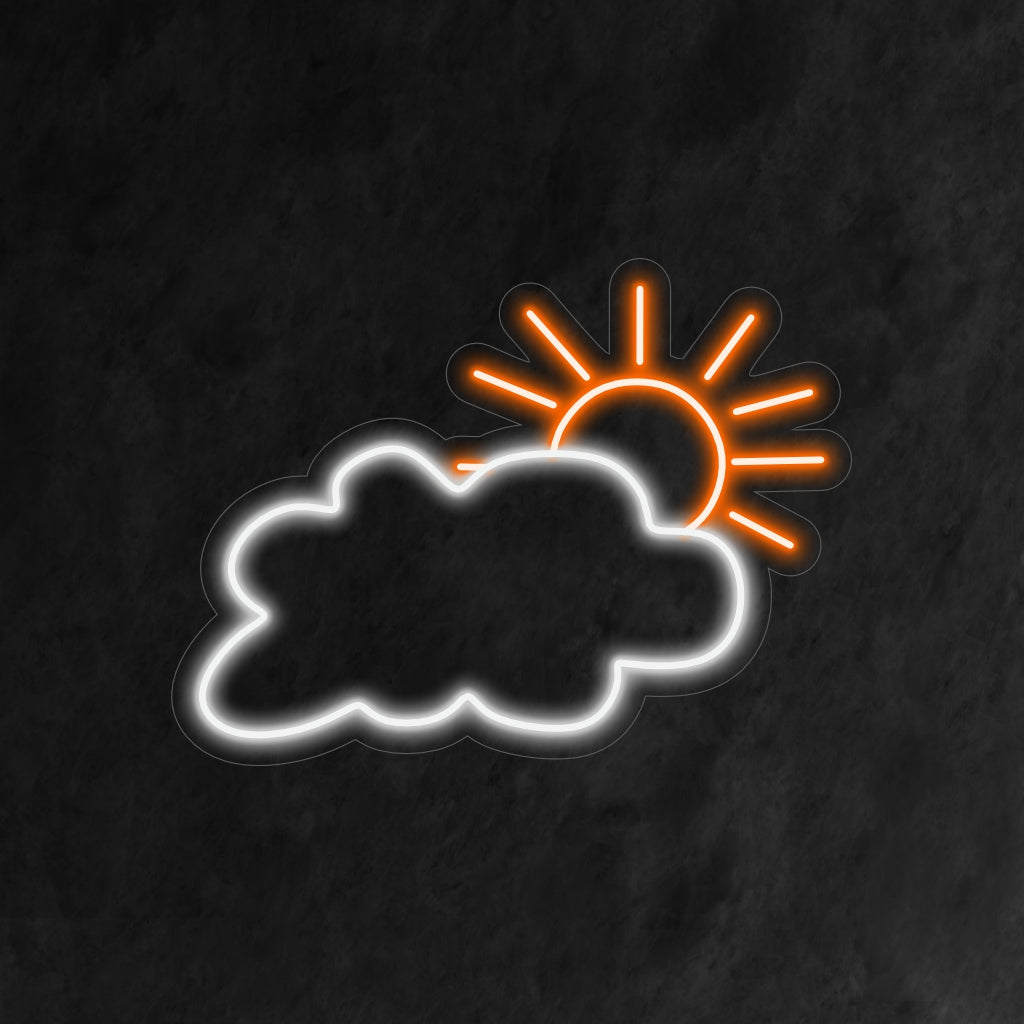 Sun and Cloud Neon Sign | Radiant Skies | The Art Neon