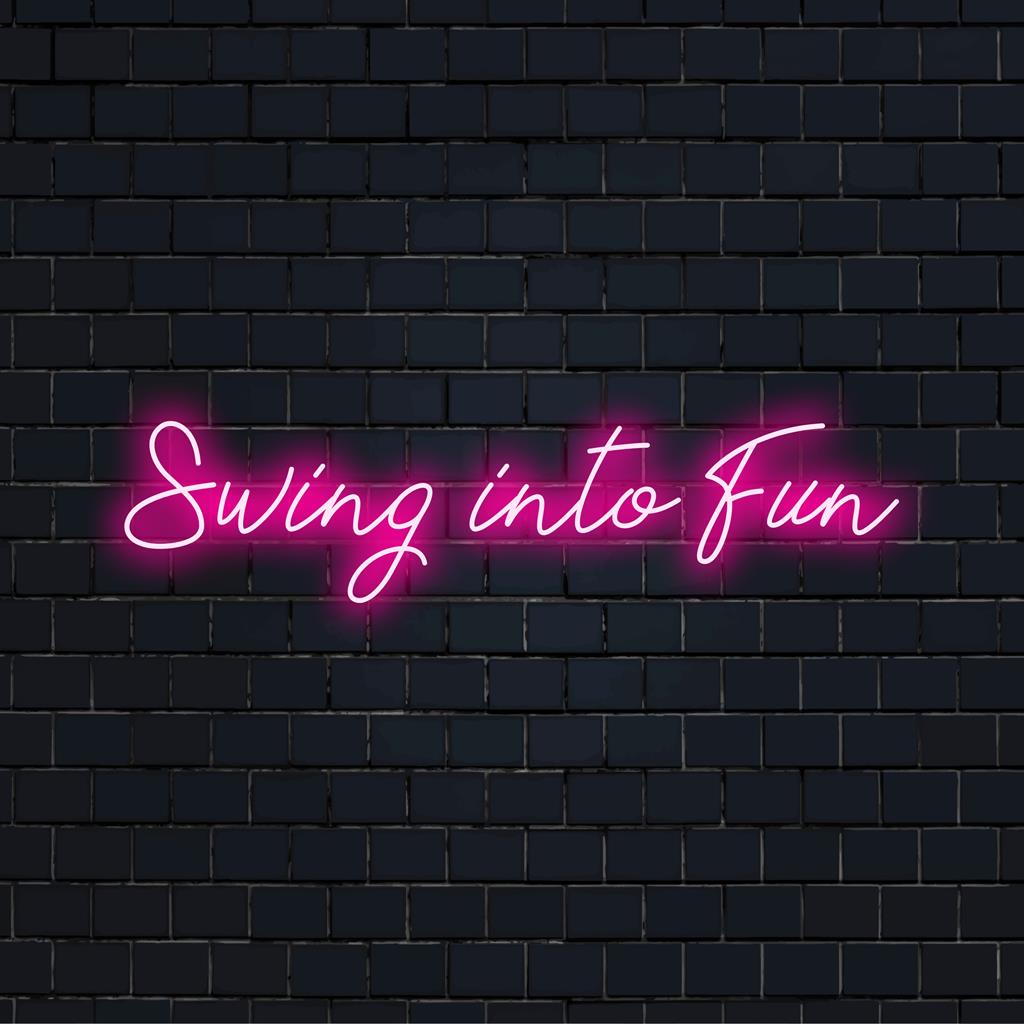 Swing Into Fun LED Neon Sign: Unique, Personalized Decor – The Art Neon