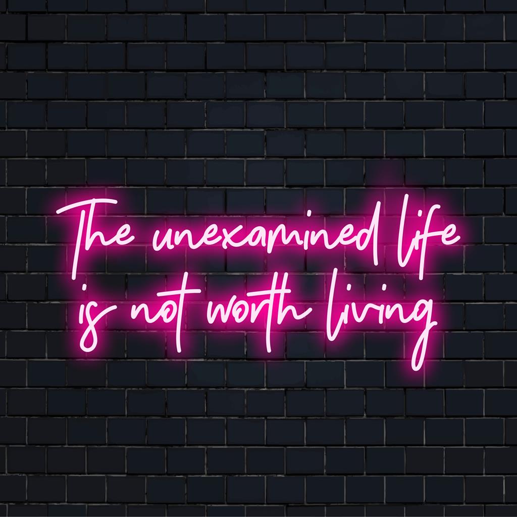 The Unexamined Life LED Neon Sign: Customizable Decor for Home & Events ...