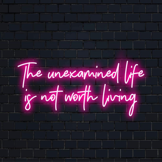 The Unexamined Life LED Neon Sign: Customizable Decor for Home & Events ...