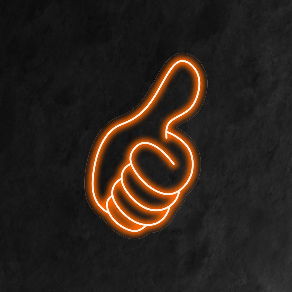 Positive Vibes: Thumbs Up Like Hand Neon Sign | The Art Neon