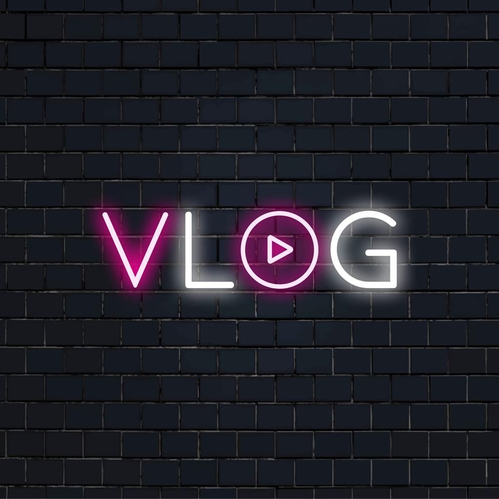 Vlog Custom Made LED Neon Sign: Unique Personalized Decor – The Art Neon