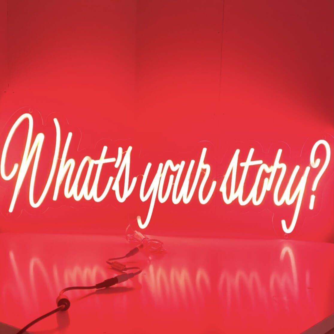 What's Your Story? Neon Sign - Vibrant & Customizable – The Art Neon