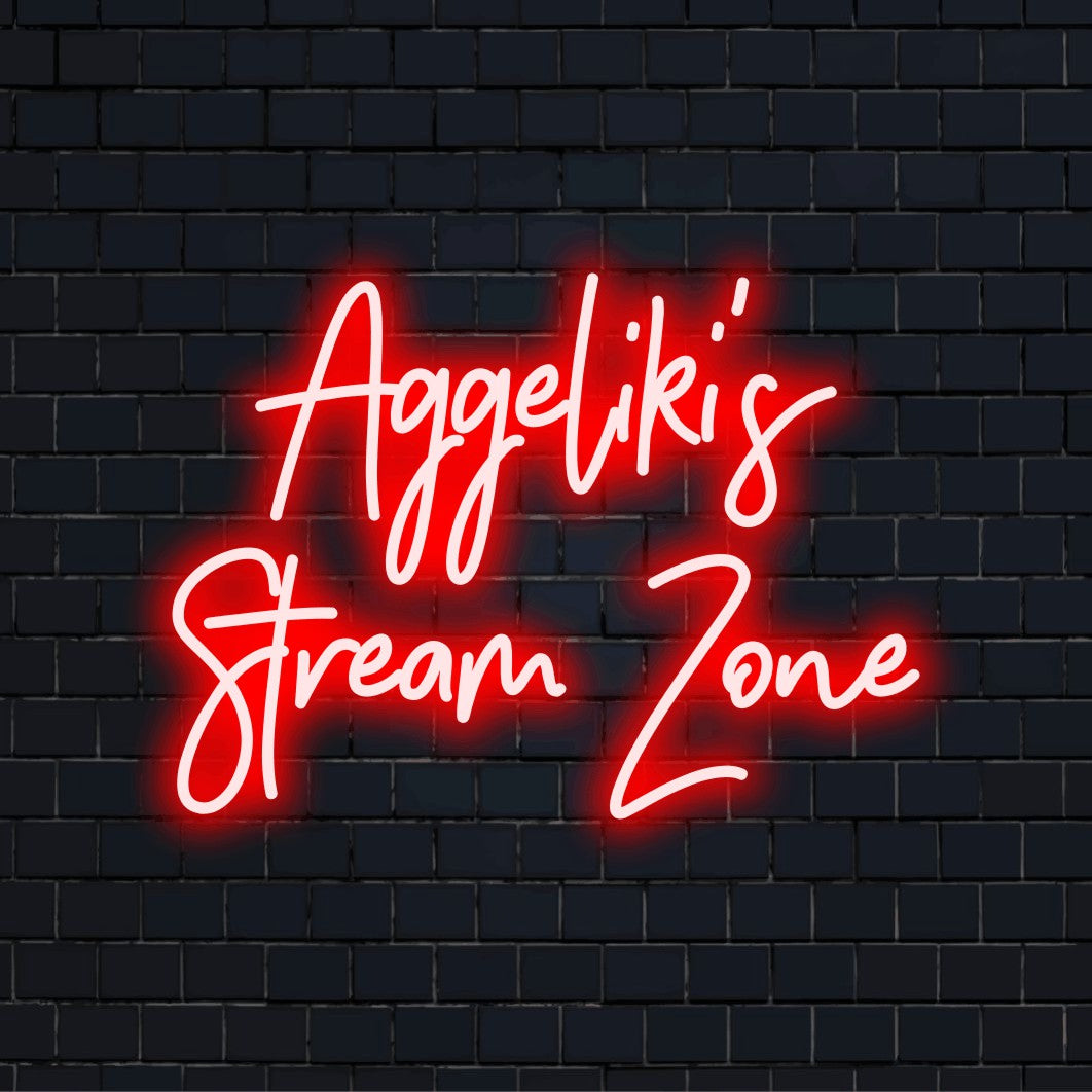 Spersonalizowany neon LED Aggeliki_s Stream Zone | Oświetlenie na ...