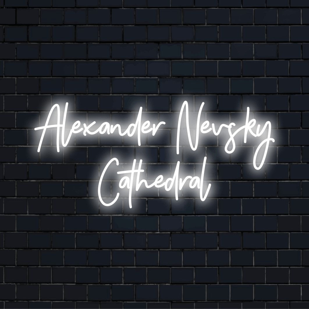 Semn neon LED Catedrala Alexander Nevsky | Neon personalizat – The Art Neon