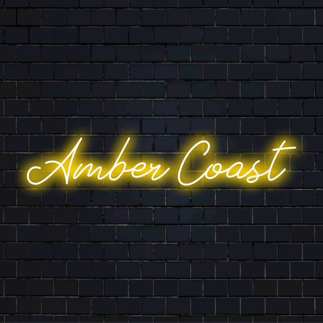 Neon Amber Coast | Znak świetlny – The Art Neon