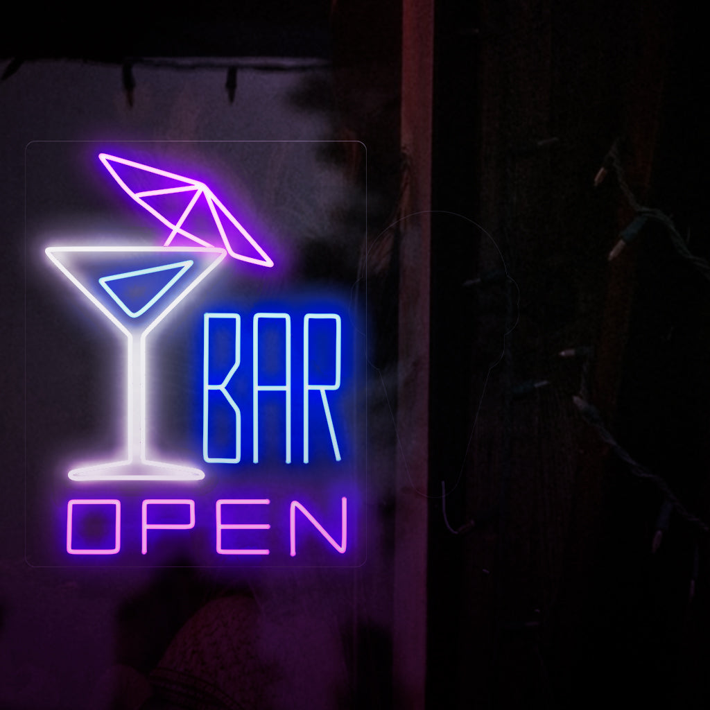 Bar Open Neon Sign | Vibrant LED Wall Art | The Art Neon