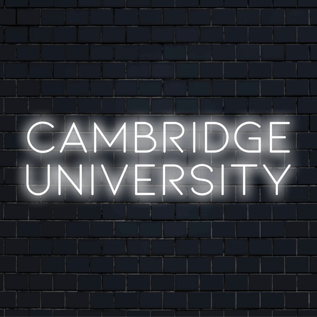 Neon Uniwersytetu Cambridge | Oświetlenie na zamówienie – The Art Neon