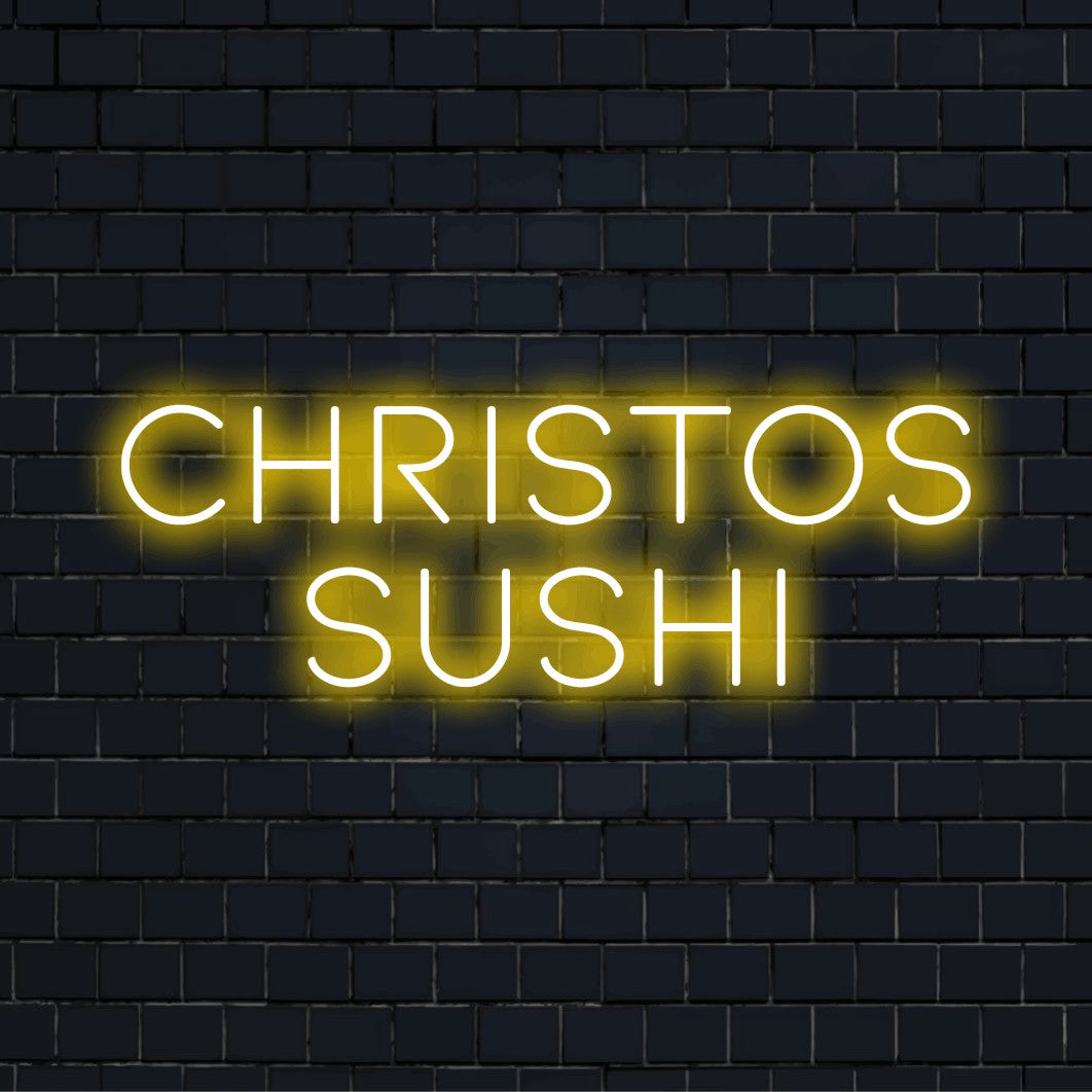 Christos Sushi Custom Name Neon Sign | Custom Light – The Art Neon