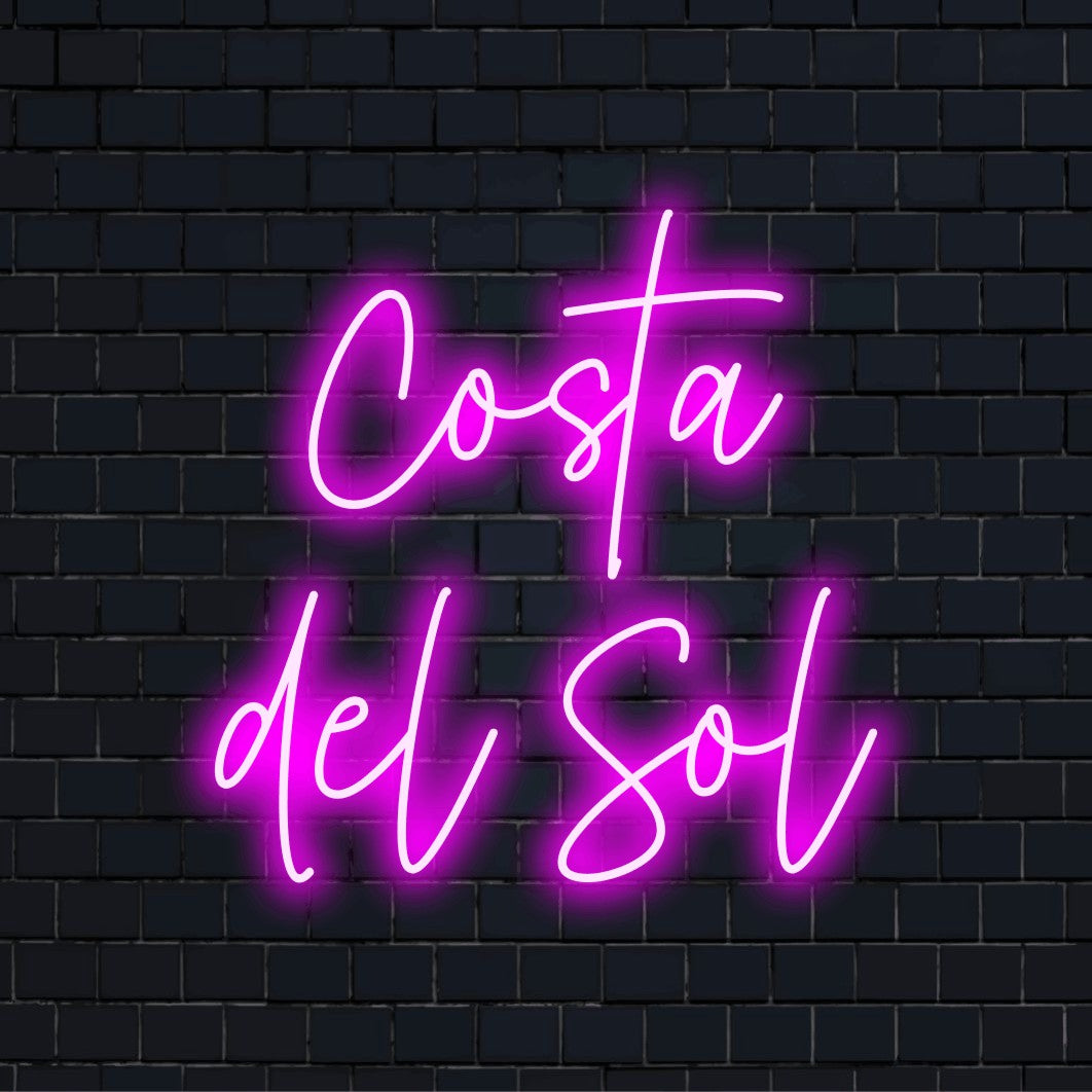Enseigne lumineuse Costa Del Sol | Néon personnalisé – The Art Neon