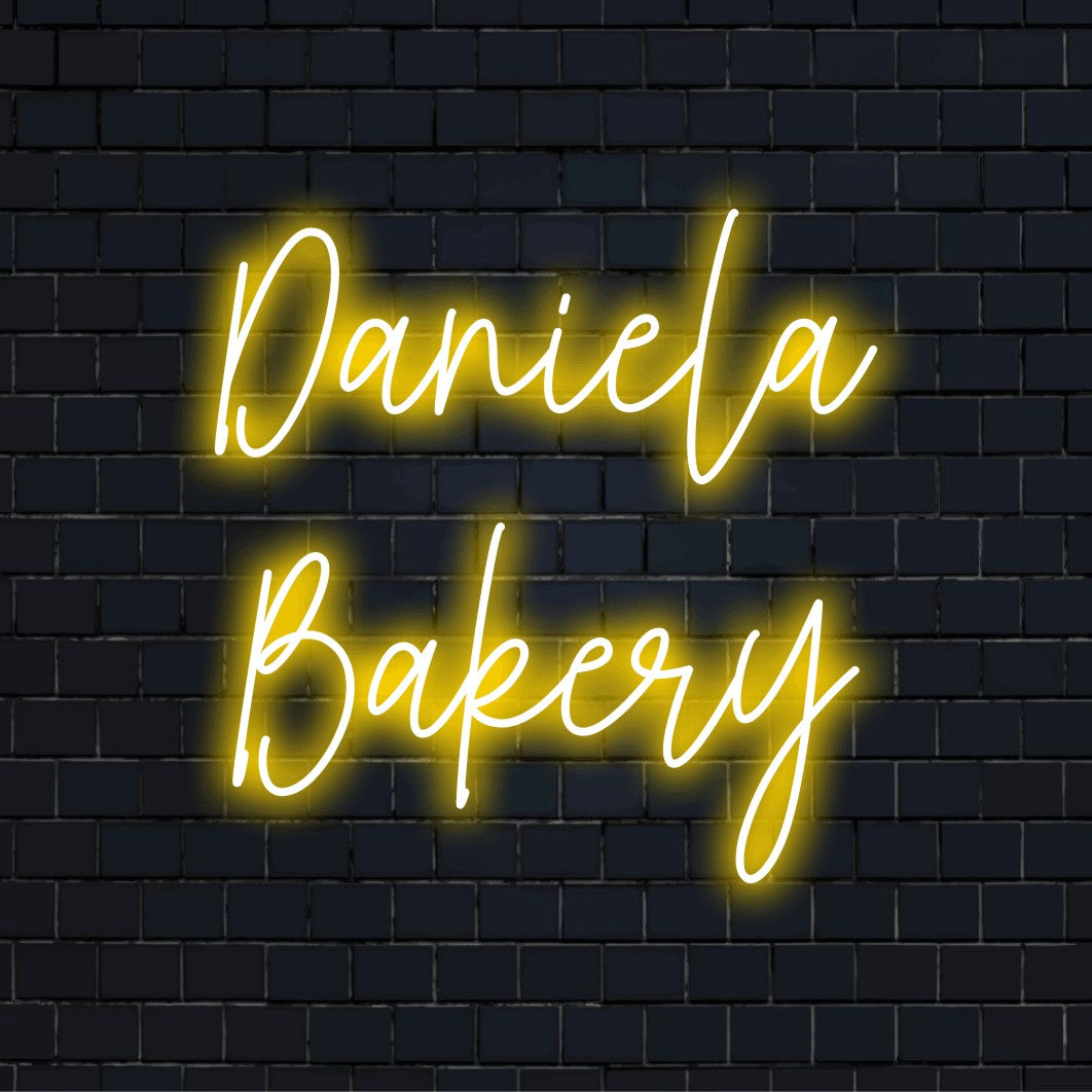 Daniela Bakery Custom Name Neon Sign | Light Sign – The Art Neon