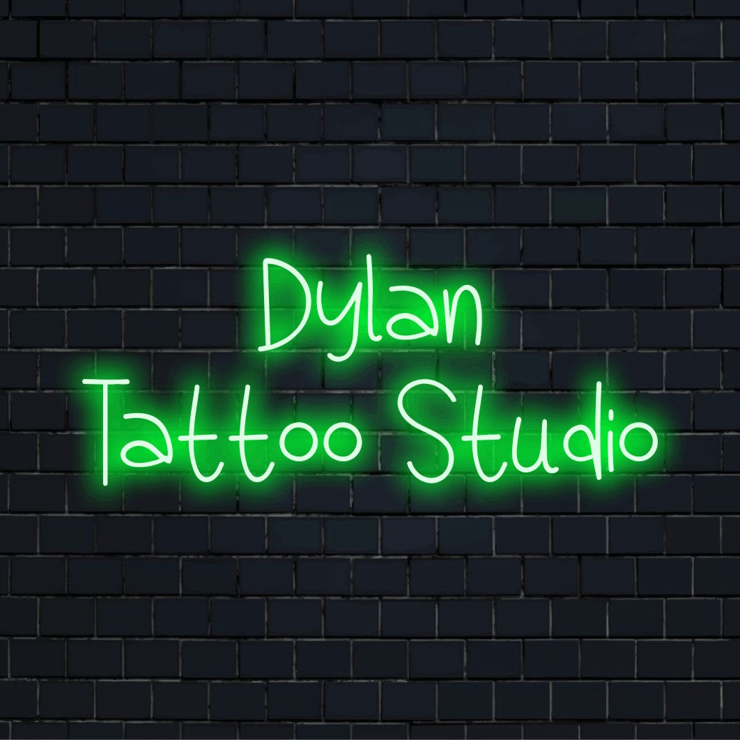 Dylan Tattoo Studio Personalized LED Neon Sign | Light Sign – The Art Neon