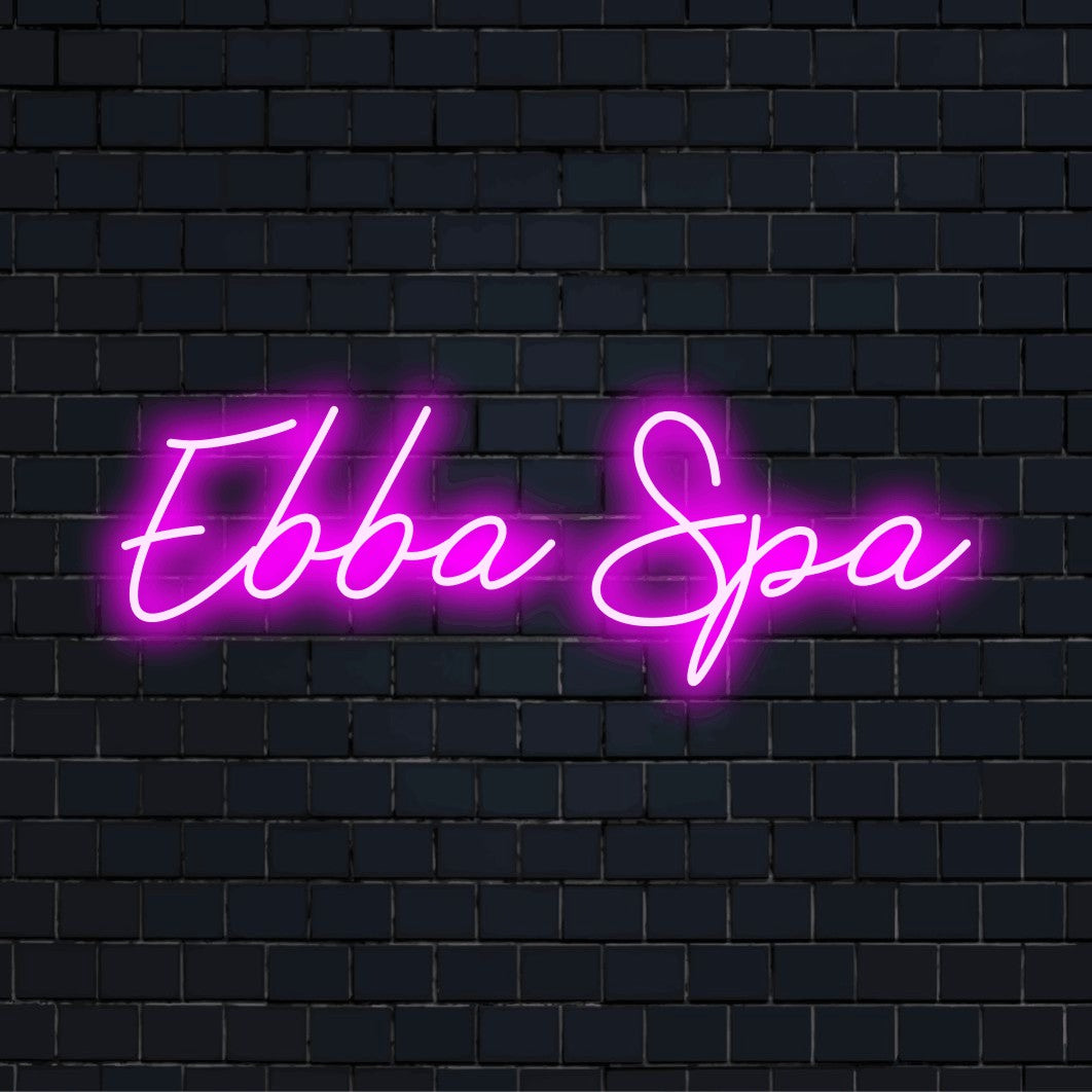 Ebba Spa Custom Name Neon Sign | Custom Light – The Art Neon
