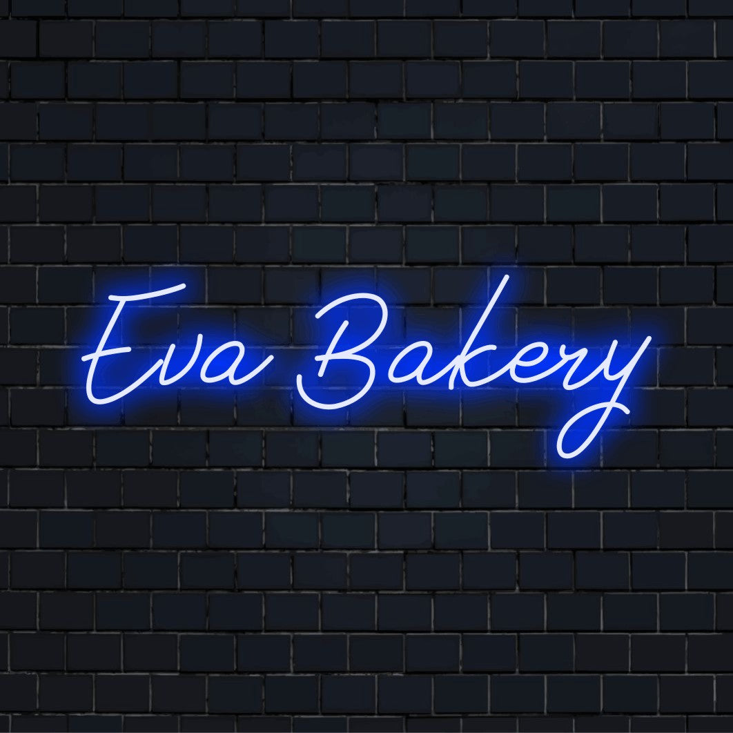 Semn neon cu nume personalizat pentru brutăria Eva | Stil personalizat ...