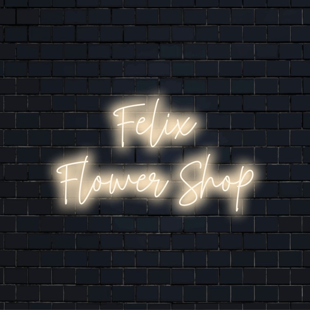Letrero de neón LED personalizado de Felix Flower Shop | Luz ...