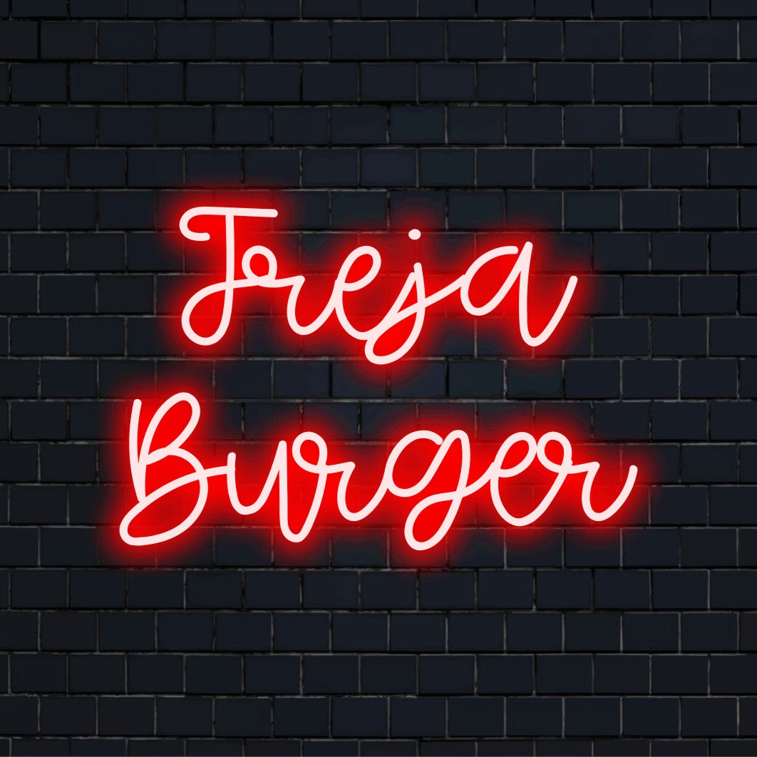 Freja Burger Personalized LED Neon Sign | Light Sign – The Art Neon