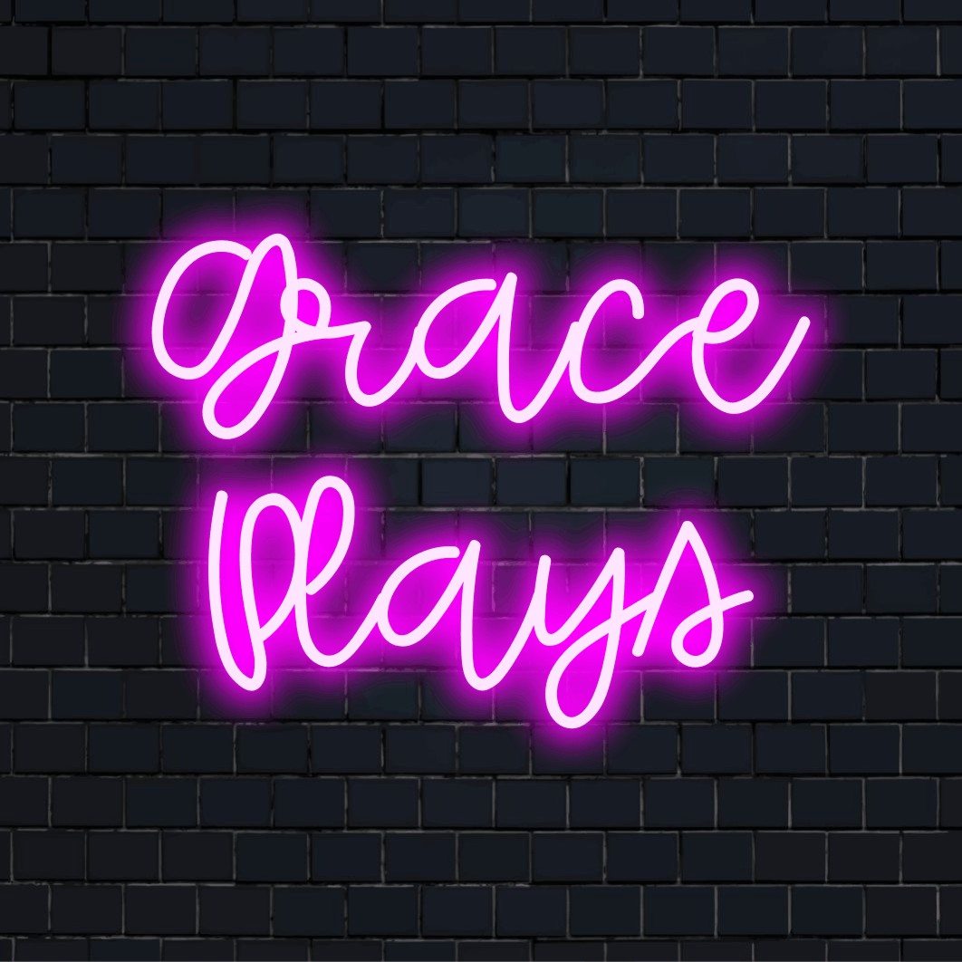 Letrero de neón LED personalizado de Grace Plays | Neón personalizado ...