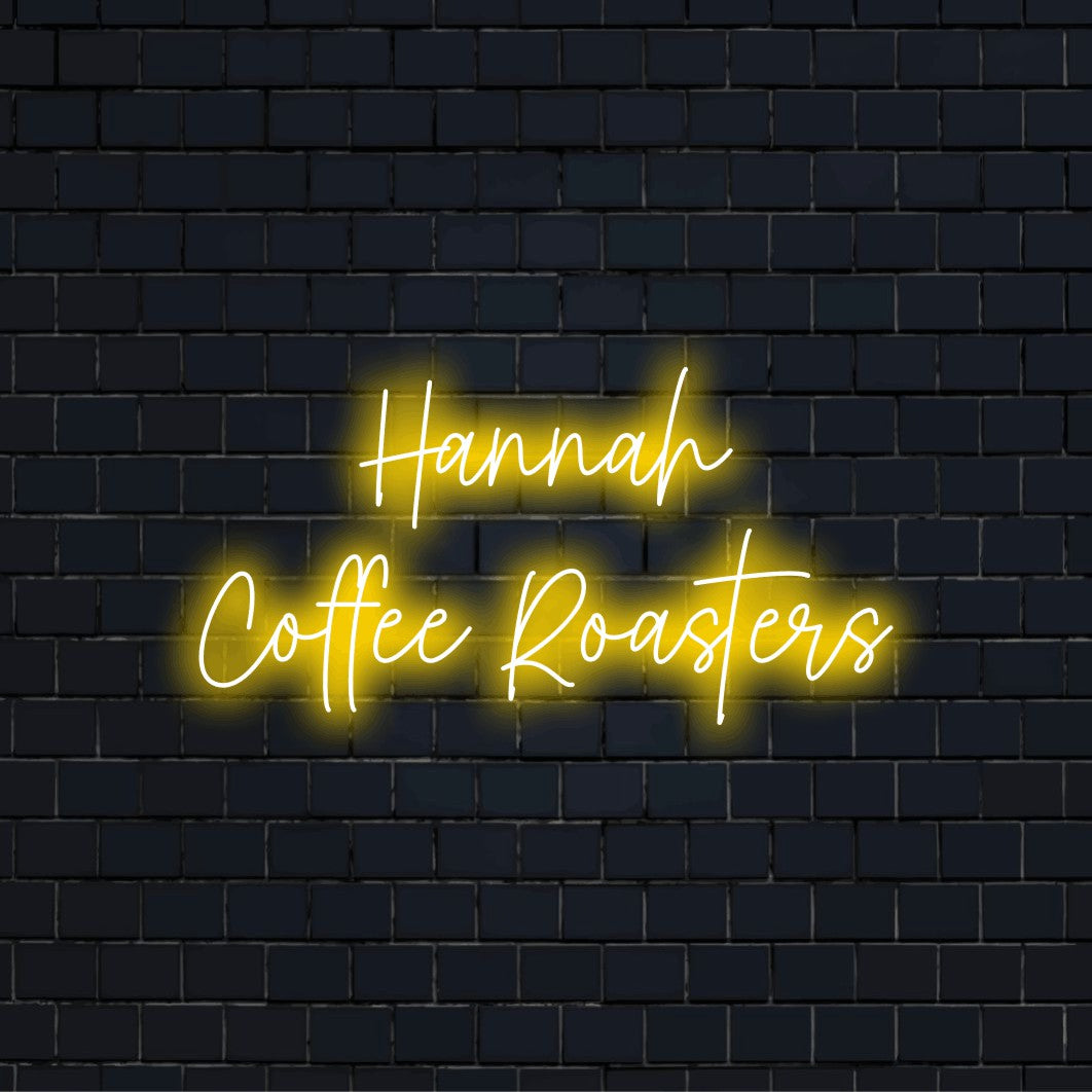 Hannah Coffee Roasters Custom Name Neon Sign | Custom Style – The Art Neon