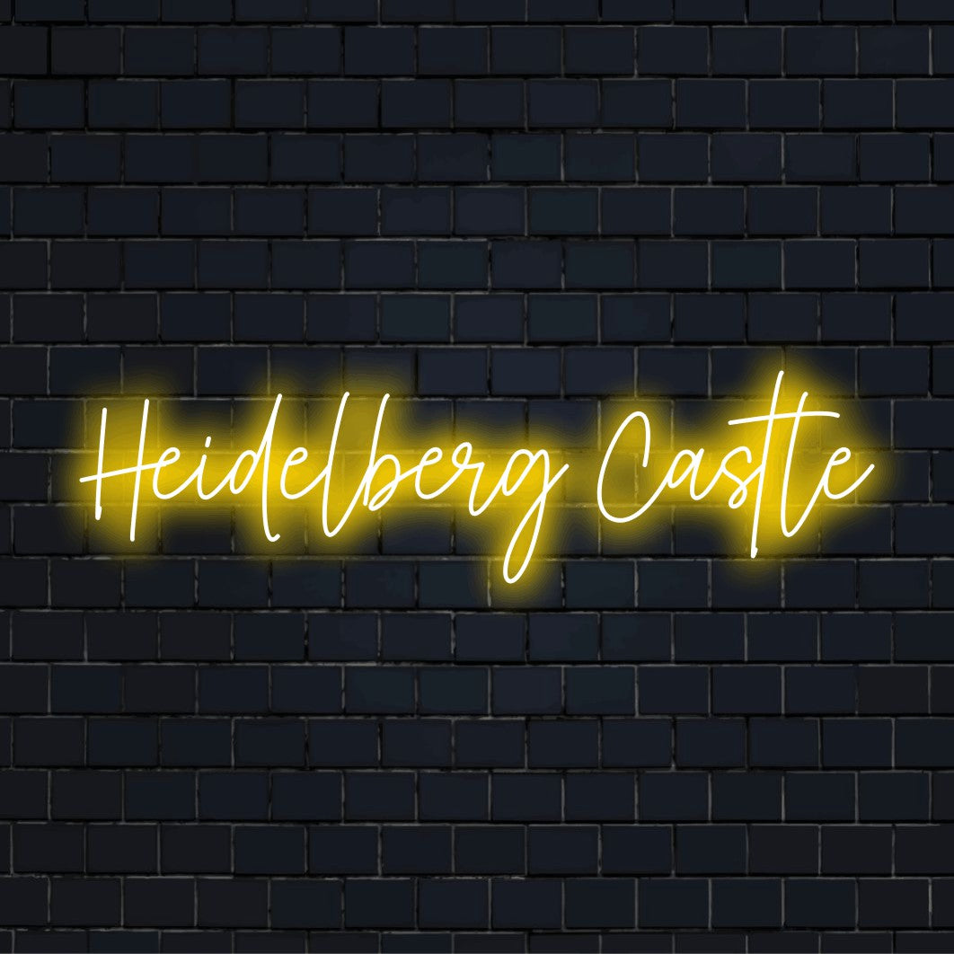 Letrero de neón del Castillo de Heidelberg | Iluminación personalizada ...